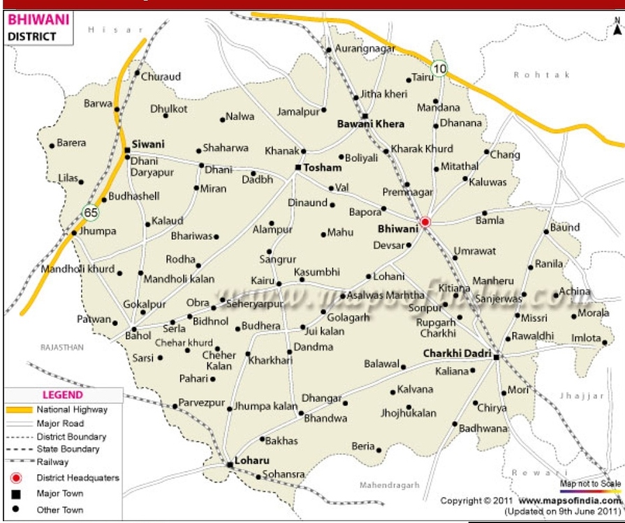 Bhiwani District (Haryana) - District-wise Distribution - Rajput ...